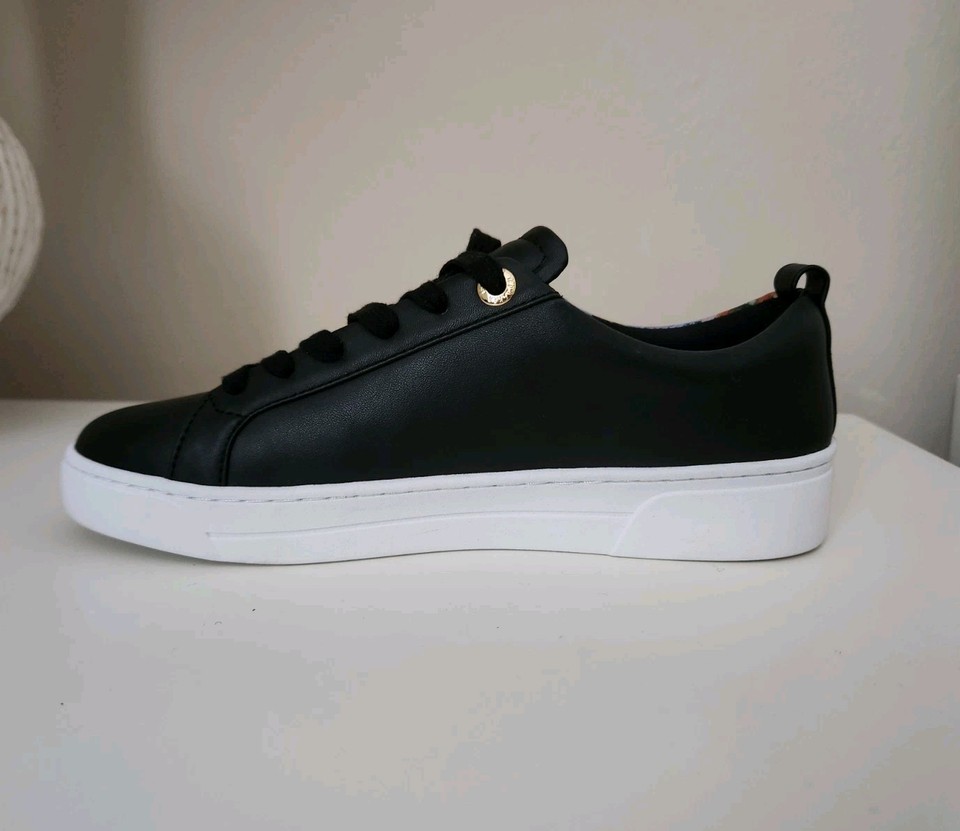 Ted Baker London Alison Women's Sneaker Black Leather/ Floral Size 8 | eBay