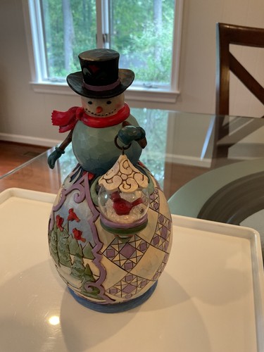 Jim Shore “Winter’s Beauty” #4025734 Snowman With Cardinal Figurine ...