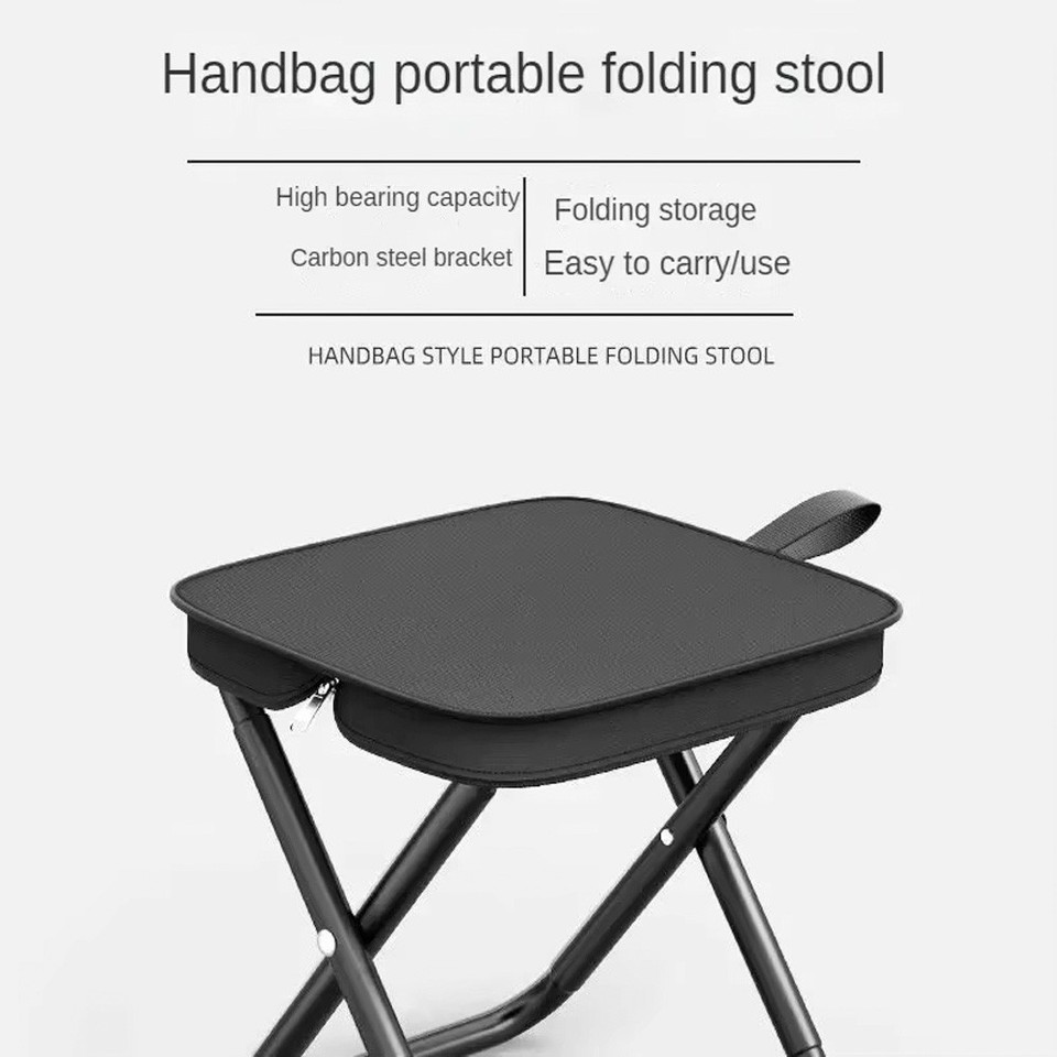 Portable Foldable Stool Handbag Chair Fishing Camping Garden Small ...