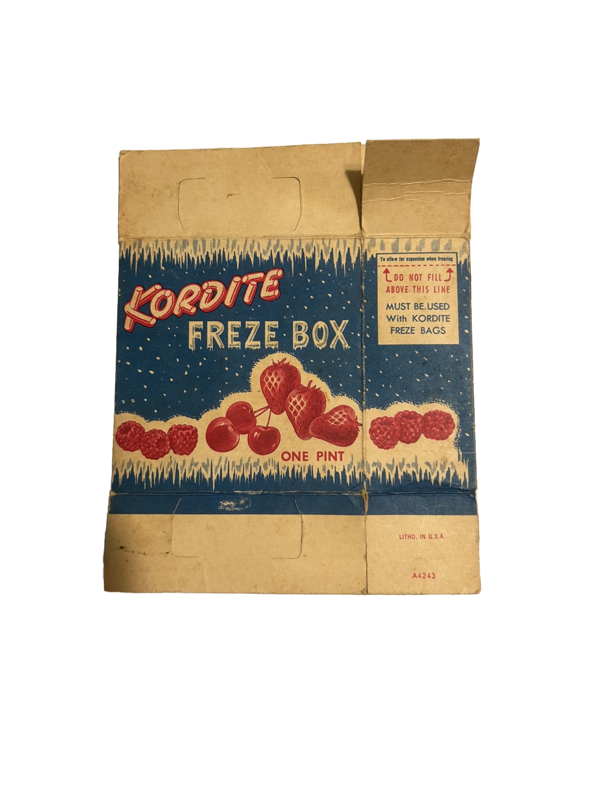 Vintage Kordite Freze Box One Quart Freeze Box Great Colors! | eBay