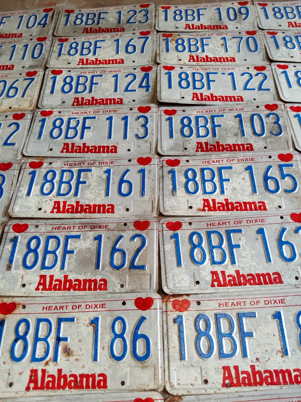 Lot Of 100 Alabama License Plates 93 Craft Or Hobby Condition Vintage ...