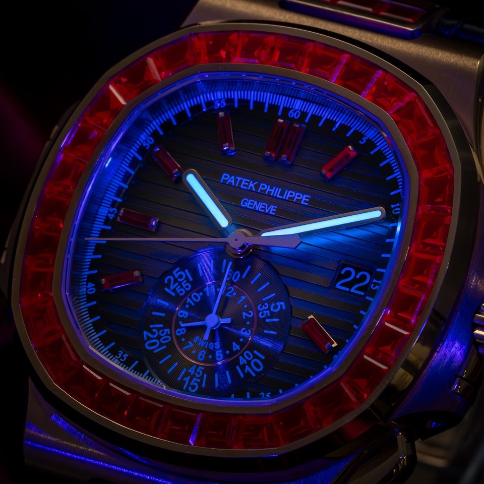 Patek Philippe Nautilus Rose Gold Brown Dial Ruby 5980/12R Rare ...