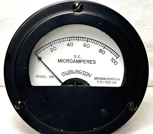 Vintage Burlington DC MicroAmp Model 331 0-100 Test Electronic Radio ...