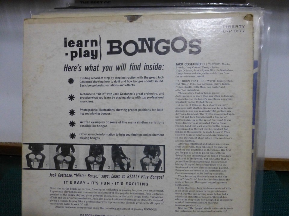 JACK COSTANZO LEARN PLAY BONGOS WITH PLAY BONGO INST VG. . LP | eBay