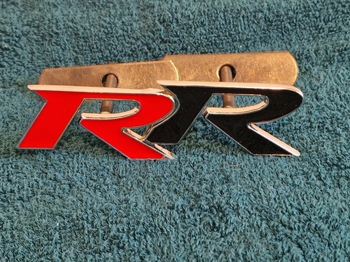 RR 3D Metal Letters Red Black Logo Sport Emblem Car Front Grill Badge ...