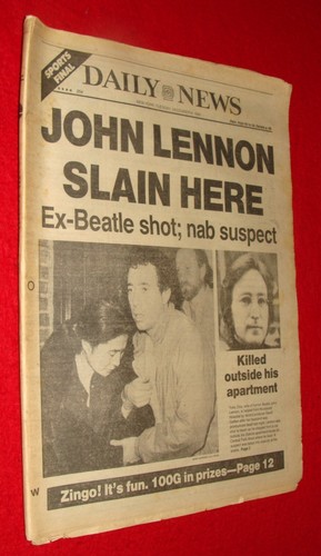 Dec. 9 1980 NY Daily News Newspaper / John Lennon Slain - Beatles ...