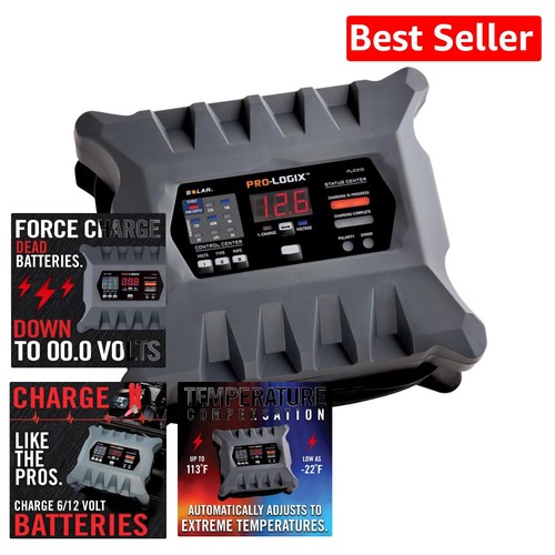Intelligent Fully-Automatic 10 Amp Battery Charger with Temperature ...