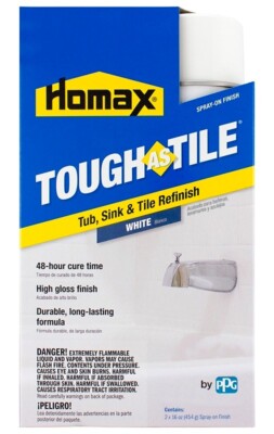 NEW HOMAX 3157 TOUGH AS TILE TUB & TILE EPOXY PAINT SPRAY ON FINISH KIT ...