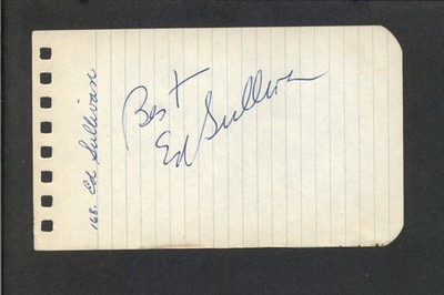 Ed Sullivan - Signed Autograph Book Page - The Ed Sullivan Show - d ...