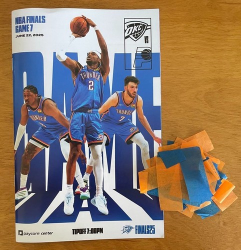 2025 Oklahoma City Thunder OKC NBA FINALS CHAMPIONSHIP GAME PROGRAM ...