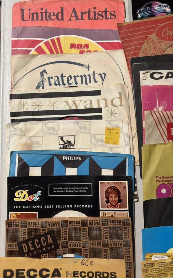 Lot of 45 rpm company record sleeves 1950's - 1970's | eBay