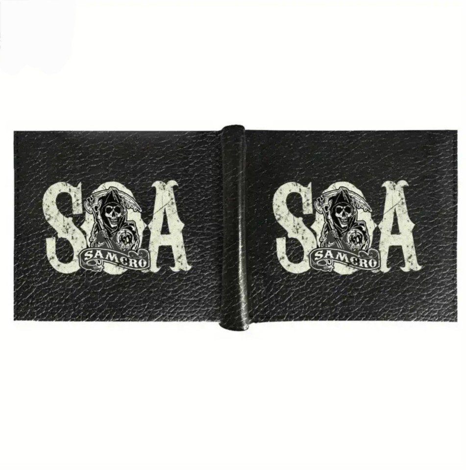 Sons of Anarchy S.O.A. SAMCRO Logo Men's Wallet Faux Leather Crocodile ...