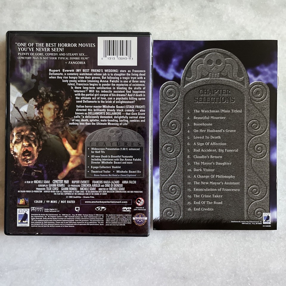 Cemetary Man (DVD, 1993) Rupert Everett, AKA Dellamorte Dellamore ...