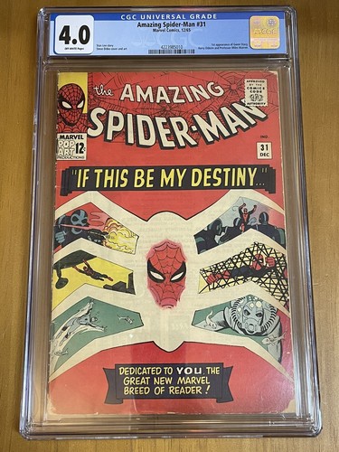 CGC 4.0 Marvel Amazing Spiderman Comic #31 Key Issue 1st Gwen Stacy 12/ ...