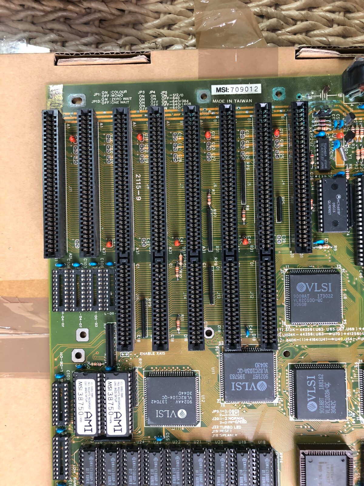 motherboard 286 MSI 2115-9 with cpu N80286-12 - works | eBay