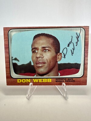 1966 Topps Don Webb Signed Card Auto Autograph NFL Boston Patriots | eBay