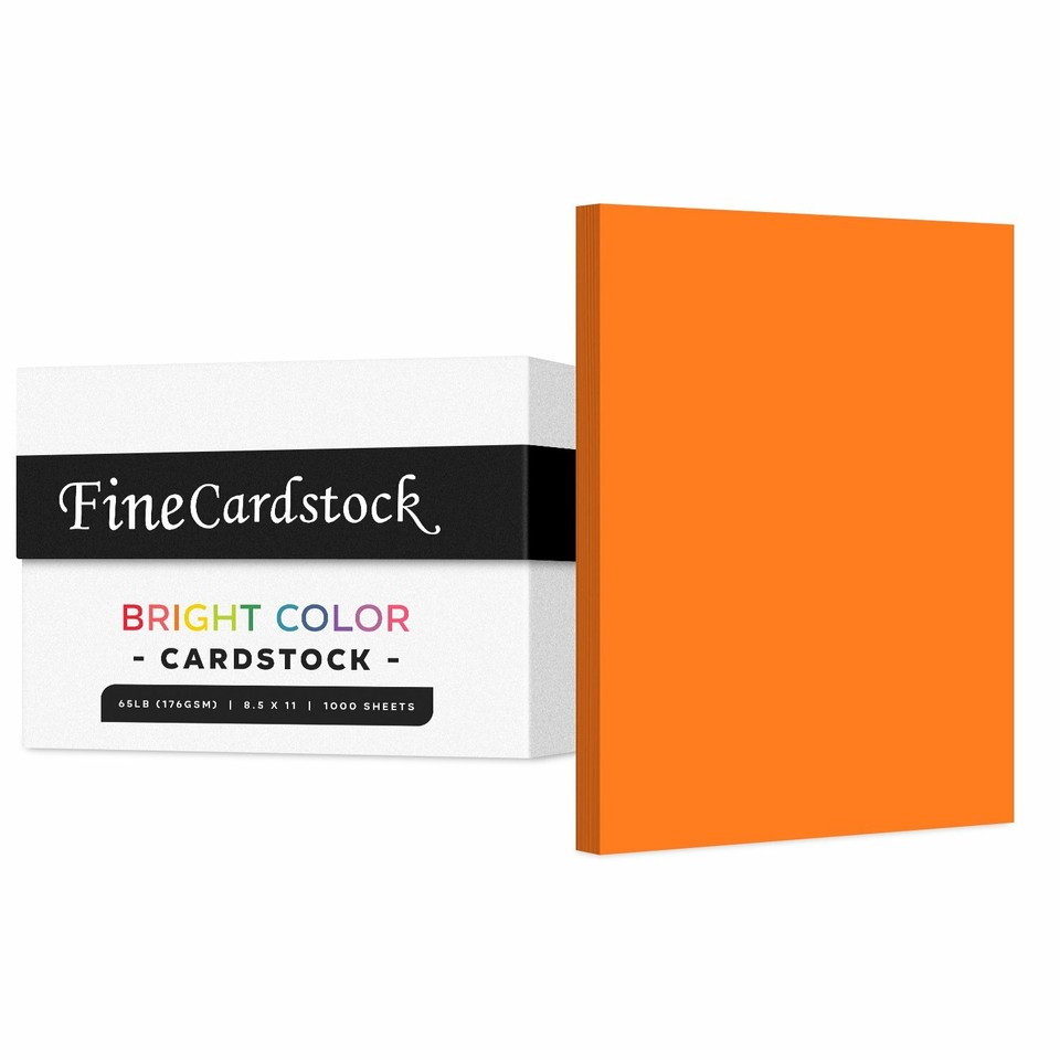 8.5 x 11" Premium Colored Card Stock Paper - 65lb Cover - Case of 1000 ...