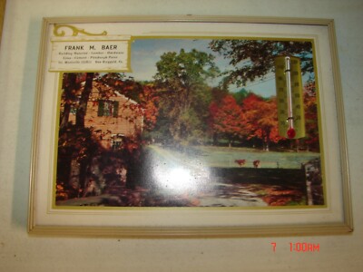 Frank M. Baer Pittsburgh Paint New Ringgold, PA Thermometer w/ Metal ...