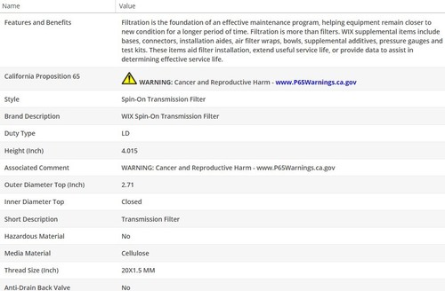 OEM Fuel Filter WIX For CHRYSLER TOWN & COUNTRY 1978-1979 L6-3.7L | eBay