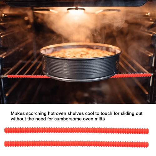 2pcs Heat Insulated Silicone Clips Hot Oven Rack Shelf Guards Avoid ...