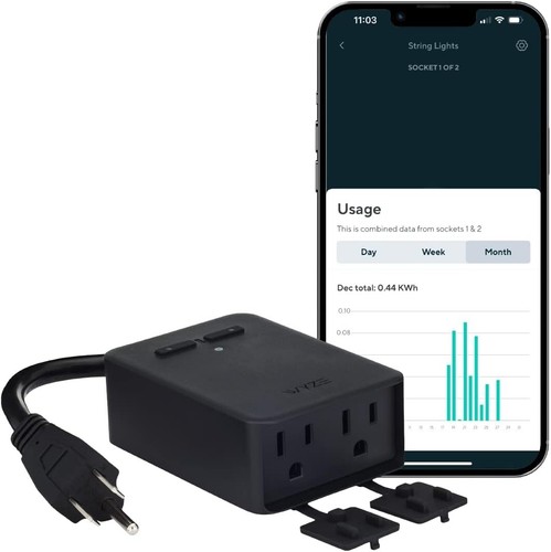 Wyze Plug Outdoor, Dual Outlets Energy Monitoring, IP64, 2.4GHz WiFi Smart Plug | eBay