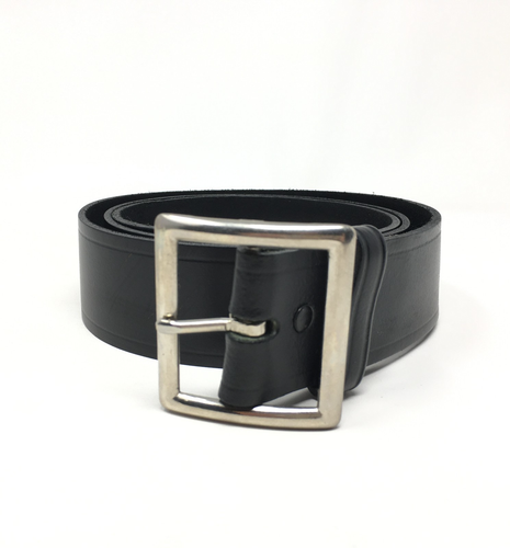 Task Force Belt Mens Size 44 Black Smooth Leather Work Gun Officer Made ...