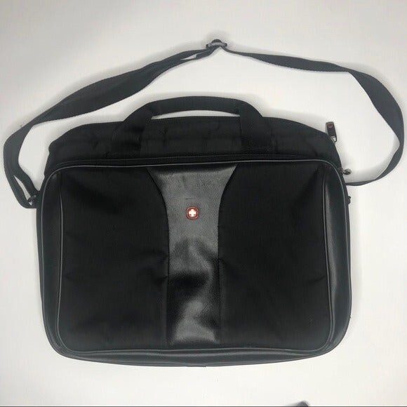 SWISS Army Laptop Bag Leather Detail | eBay