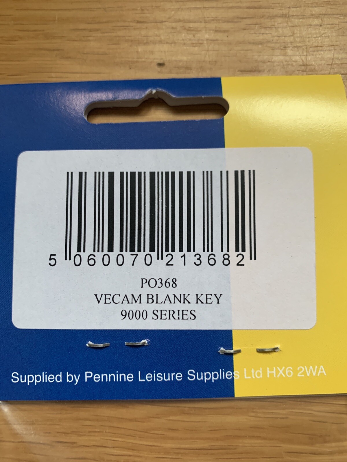 Vecam Zadi Caravan Motorhome Door Lock Blank 9000 series Key Uncut ...
