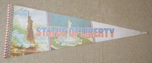 Vintage STATUE OF LIBERTY NY Souvenir Banner Pennant Flag - Sublime ...