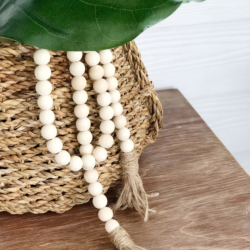 1PC Wall Hanging Bohemian Wooden Bead Tassel String DIY Playroom ...