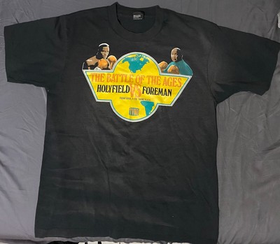 Vintage Evander Holyfield vs George Foreman T-Shirt Trump 1991 Screen ...