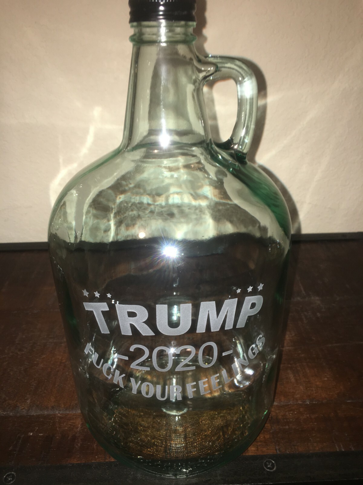 Donald Trump 2020 MAGA 1 Gallon Glass Jug Engraved Republican F*CK Your ...