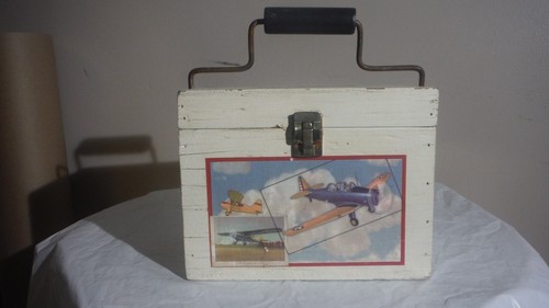 Vintage airplane flight box decor aviation | eBay