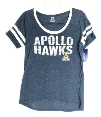 Women's Apollo Hawks short sleeve T-shirt Size M blue stone color | eBay