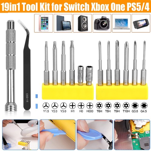 19Pcs Screwdriver Set Kit for Xbox One/PS5/PS4/Switch/Wii/GBA ...