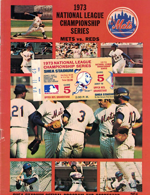 1973 New York Mets NLCS Series vs. Reds - Game 5 Clincher Program ...