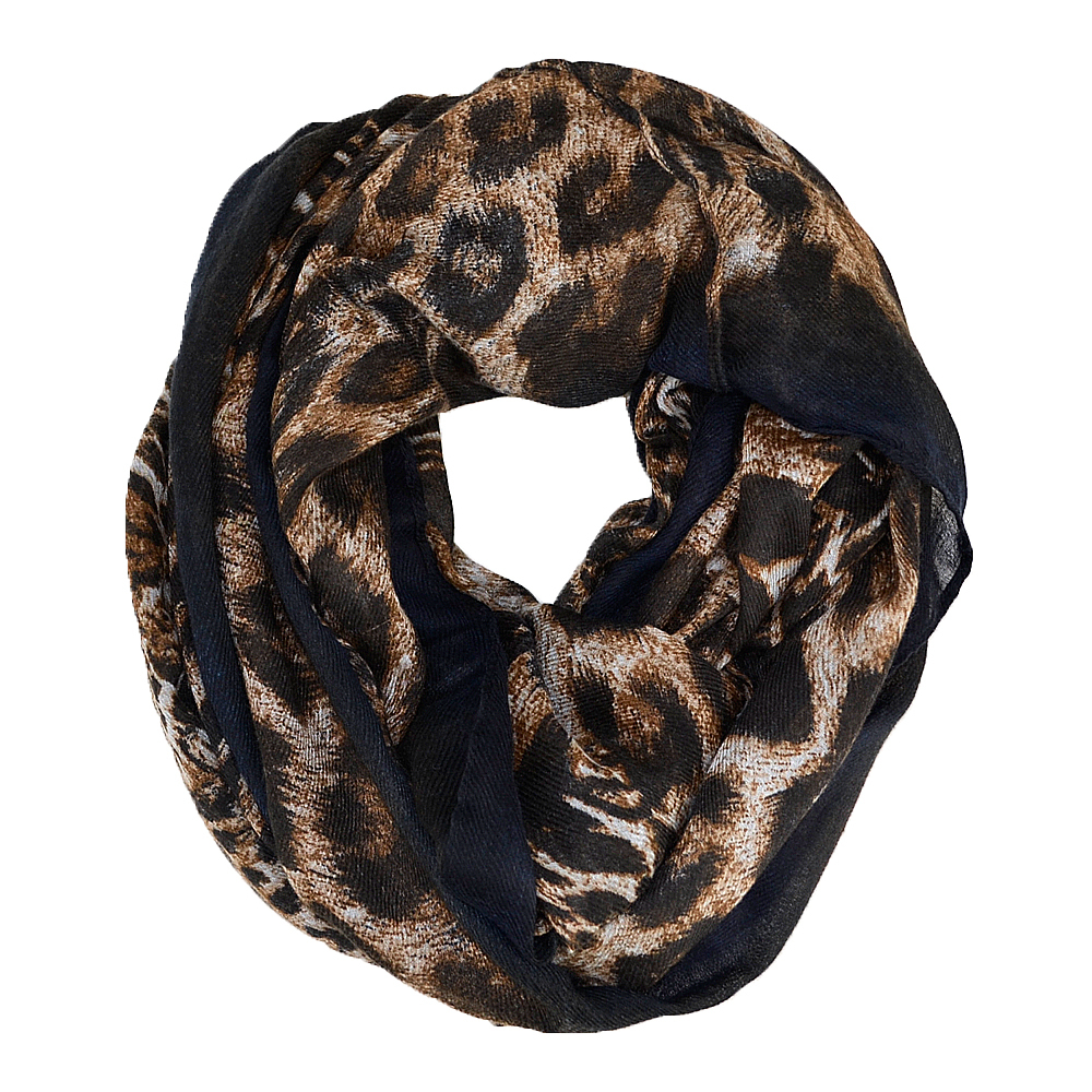 Leopard Cheetah Animal Print Block Circle Loop Wrap Wide Infinity Scarf ...