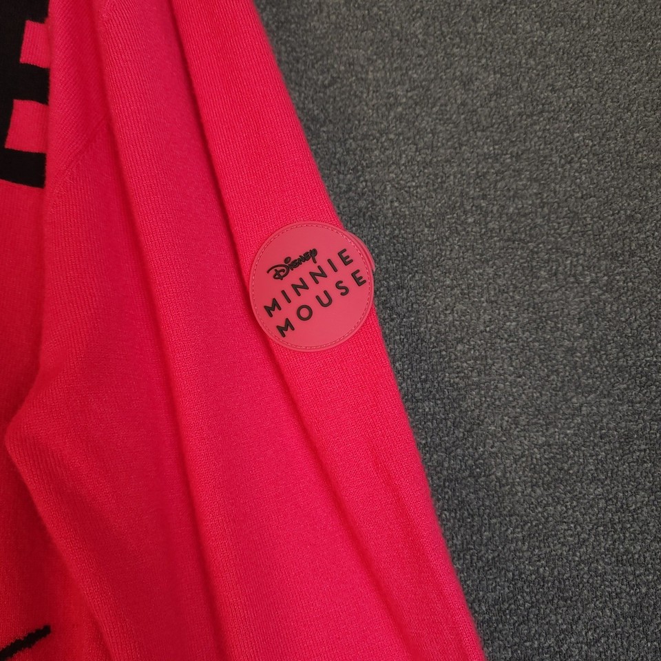 Disney Minnie Mouse Pink Sequin Heart Sunglasses Sweater Dress Women ...