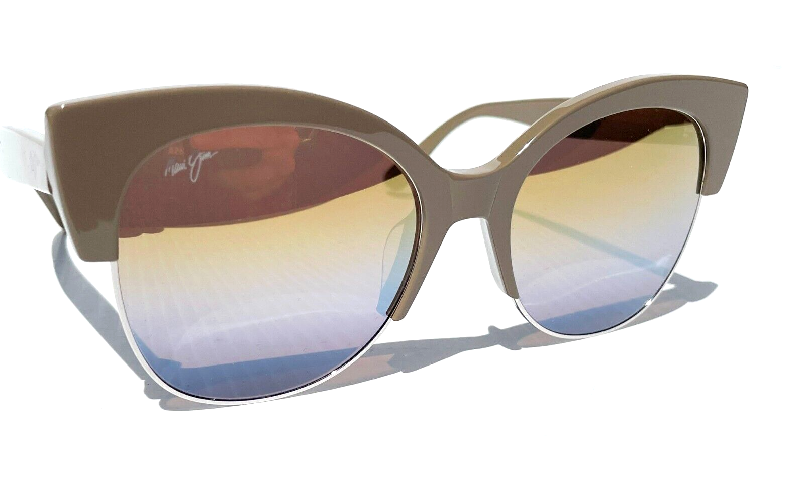 Maui Jim MARIPOSA Silver Mink POLARIZED Gold to Silver Lens Sunglass ...