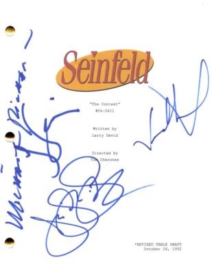 Jerry Seinfeld Michael Richards Julia Jason Signed Autograph Script w ...