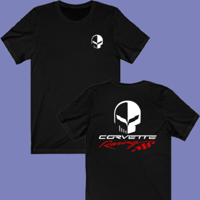 Corvette Racing Jake Scull Skull Men's Black Size S-3XL | eBay