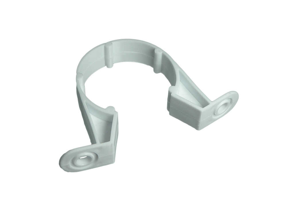 5 X Pipe Clips White Saddle Waste pipe Brackets 32mm 1 1/4 Inch Plastic ...