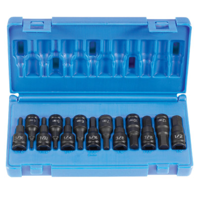 Grey Pneumatic 13pc 3/8"dr Metric & SAE Impact Hex Bit Socket set ...