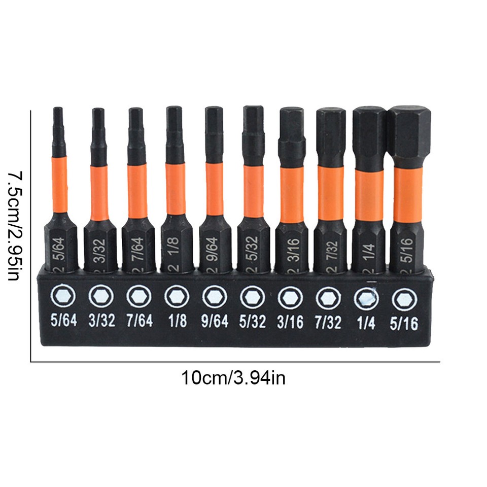 10/20 Pcs Allen Key Drill Bit Set S2 Steel Hex Head Drill Bit Set Allen ...