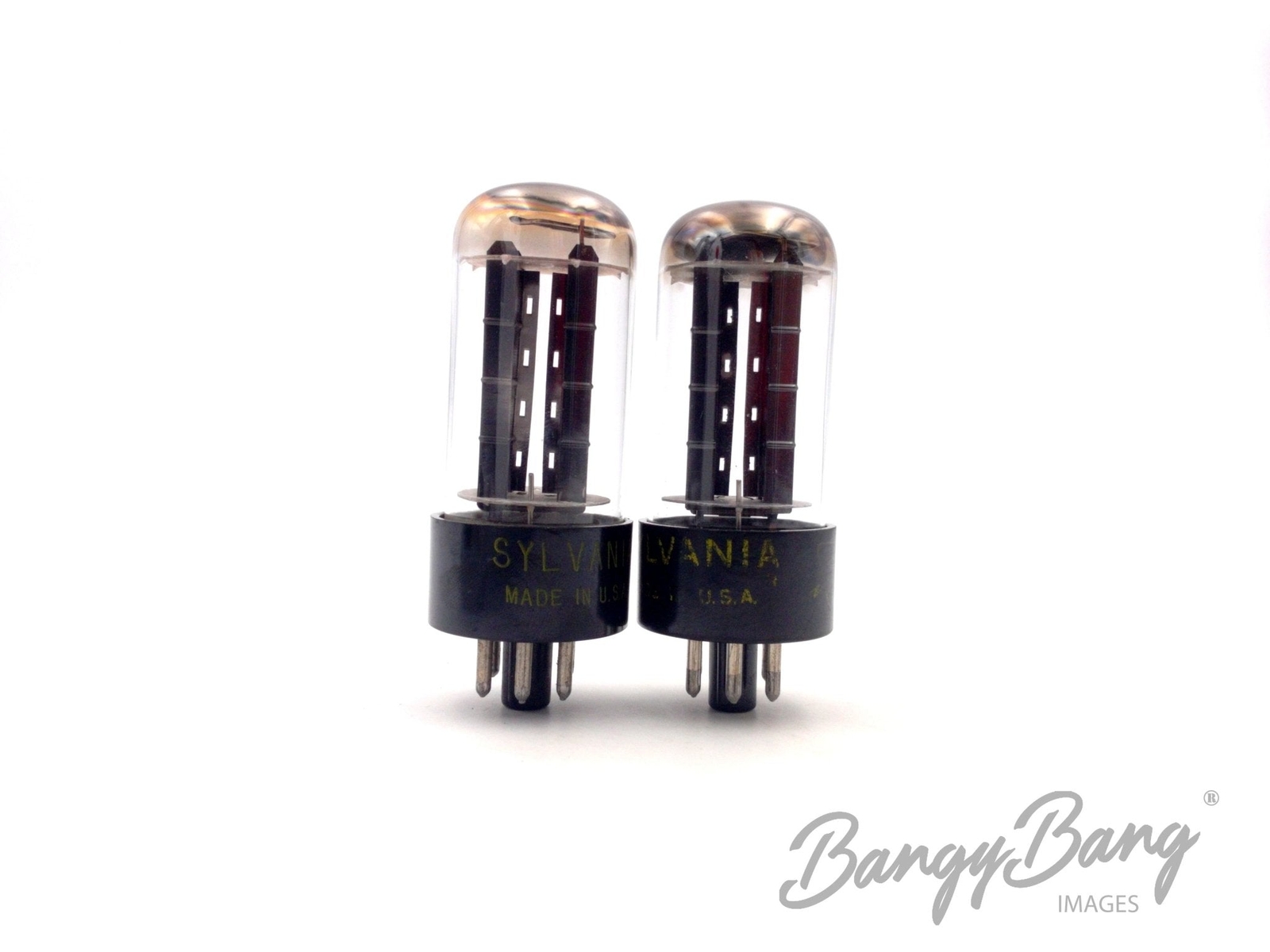 Matched Pair Sylvania 5Y3 Square Shiny Plates Rectifier Guitar Amp ...