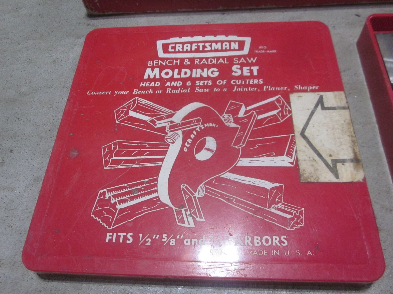 Vtg Craftsman Table Saw Molding Head Cutter Set x2 & Dado Nice ...