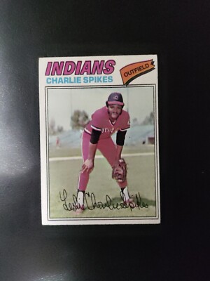 1977 Topps Baseball Card #168 Charlie Spikes - ex read | eBay