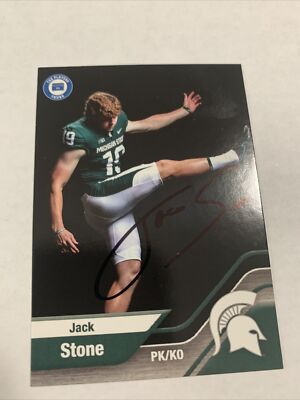 Jack Stone Michigan State Spartans football signed autograph trading ...