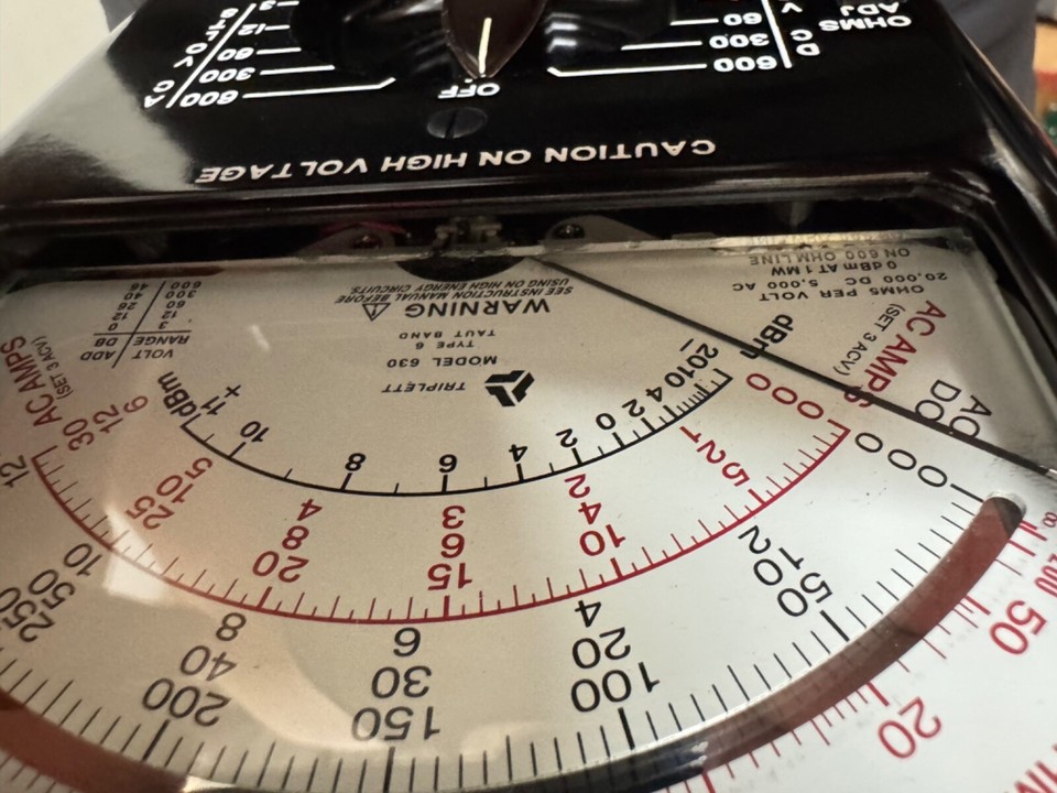 Triplett 3030 Model 630 Analog Volt-Ohm Meter with 25 Ranges | eBay