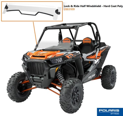 Polaris OEM 14'-20' RZR 900/1000 Turbo Lock & Ride Poly Half Windshield ...
